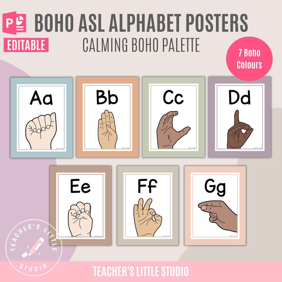 ASL Alphabet Posters Printable Classroom Alphabet Editable - Etsy Australia