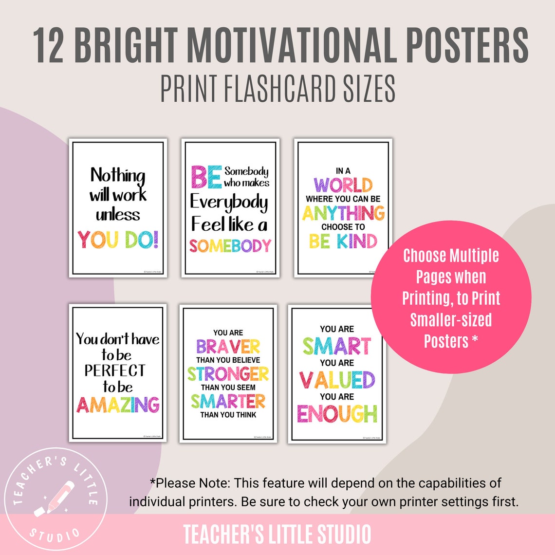 Motivational Classroom Posters | Growth Mindset Posters | Inspirational ...