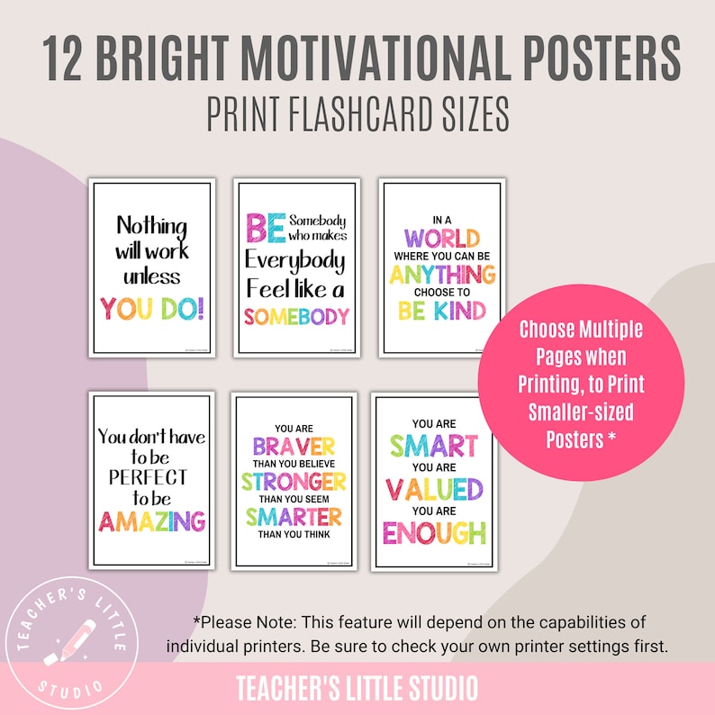 Motivational Classroom Posters Growth Mindset Posters Inspirational ...