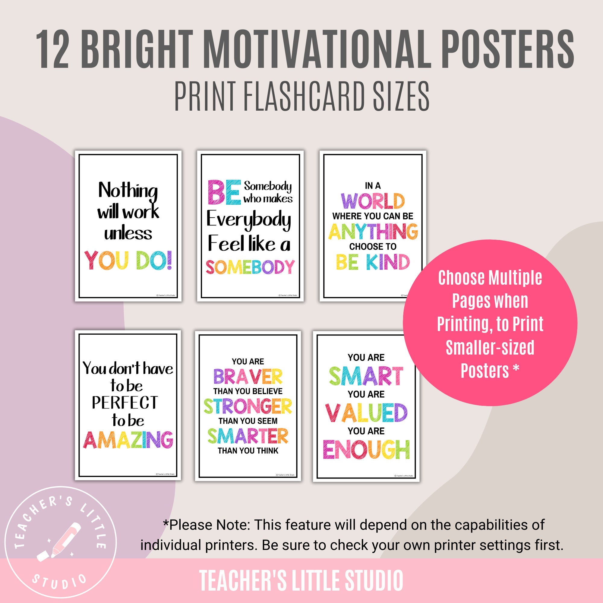 Motivational Classroom Posters Growth Mindset Posters Inspirational ...