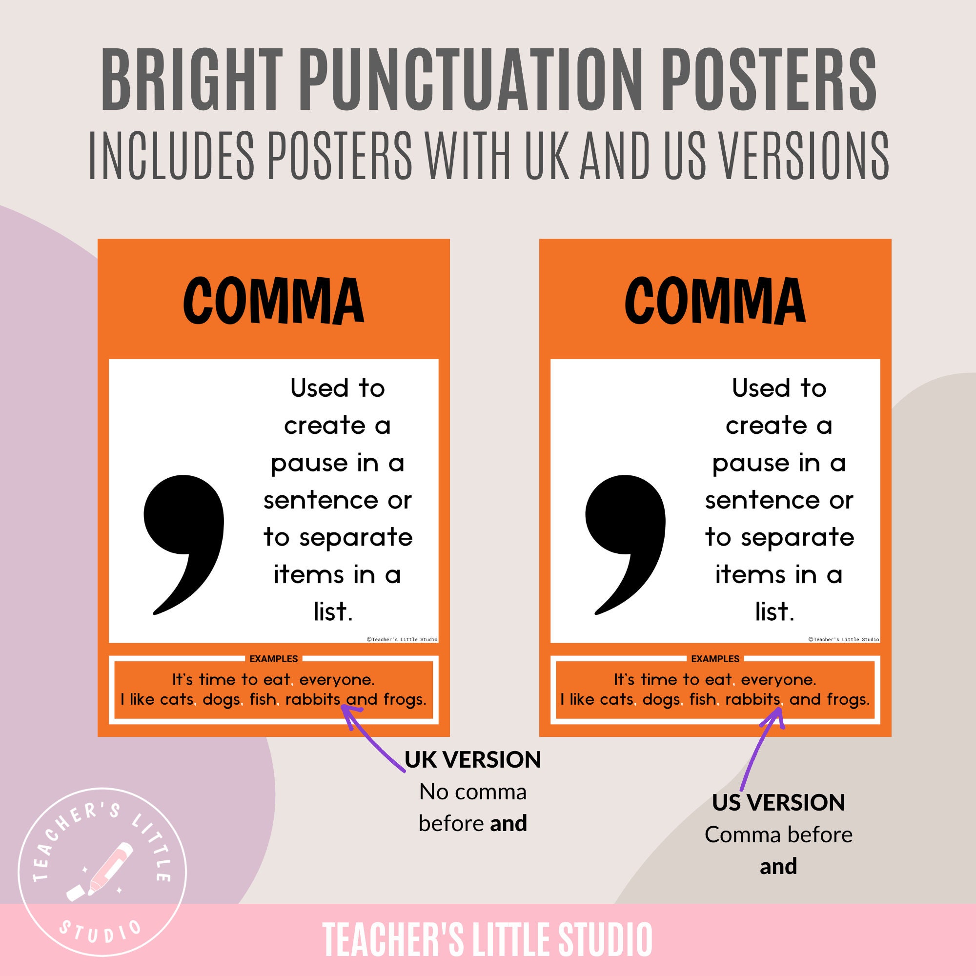 Bright Punctuation Posters Educational Posters English Posters ...