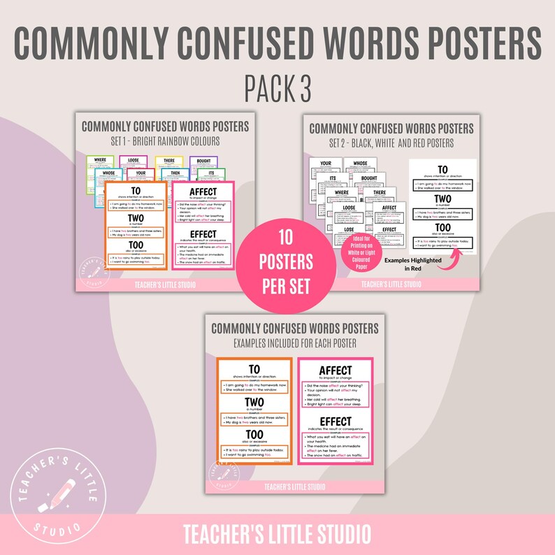 Bright English Posters Bundle | Punctuation | Parts of Speech ...