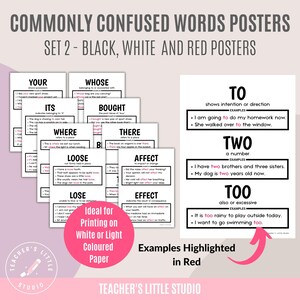 Commonly Confused Words Posters | English Grammar Posters | Bright ...