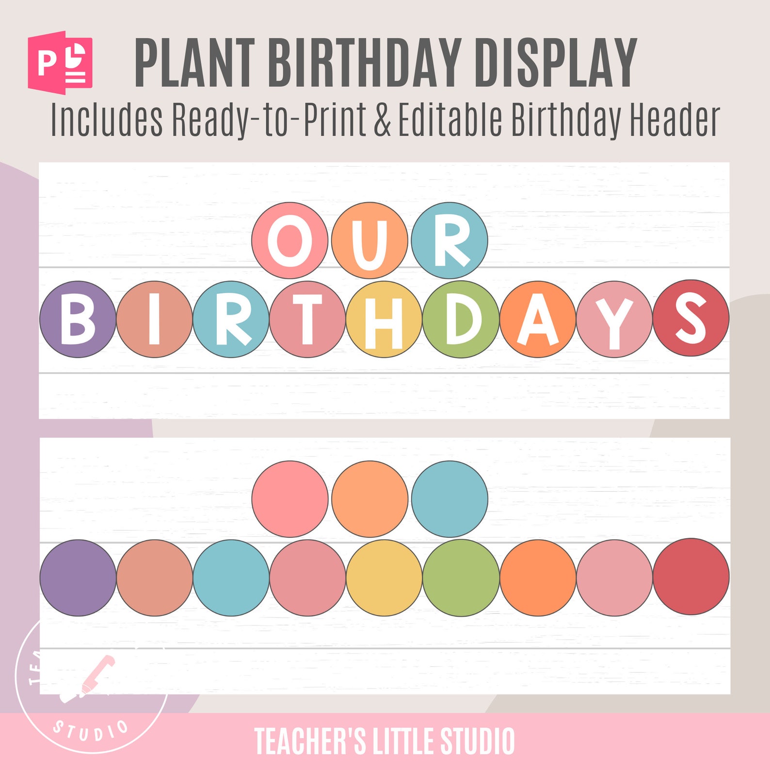 Watercolour Plant Birthday Display Classroom Birthday Bulletin Board ...