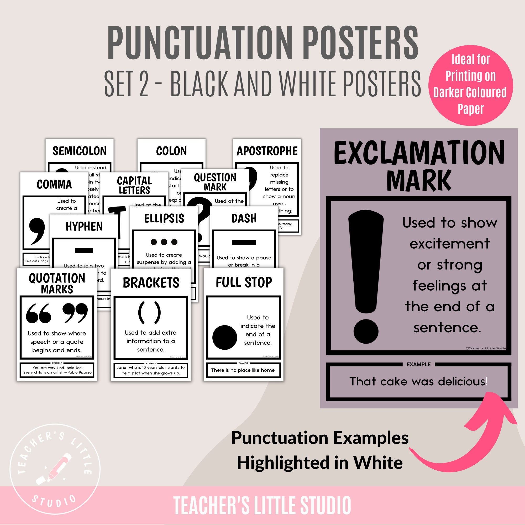 Boho Punctuation Posters Educational Posters English - Etsy