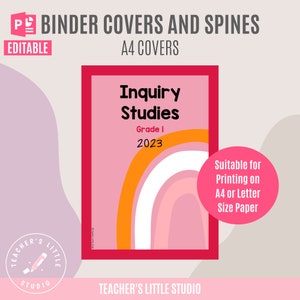 Bright Binder Covers and Spines | Bright Rainbow Binder Labels ...