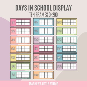 Days in School Posters | Days at School Tally | Pastel Class Decor ...