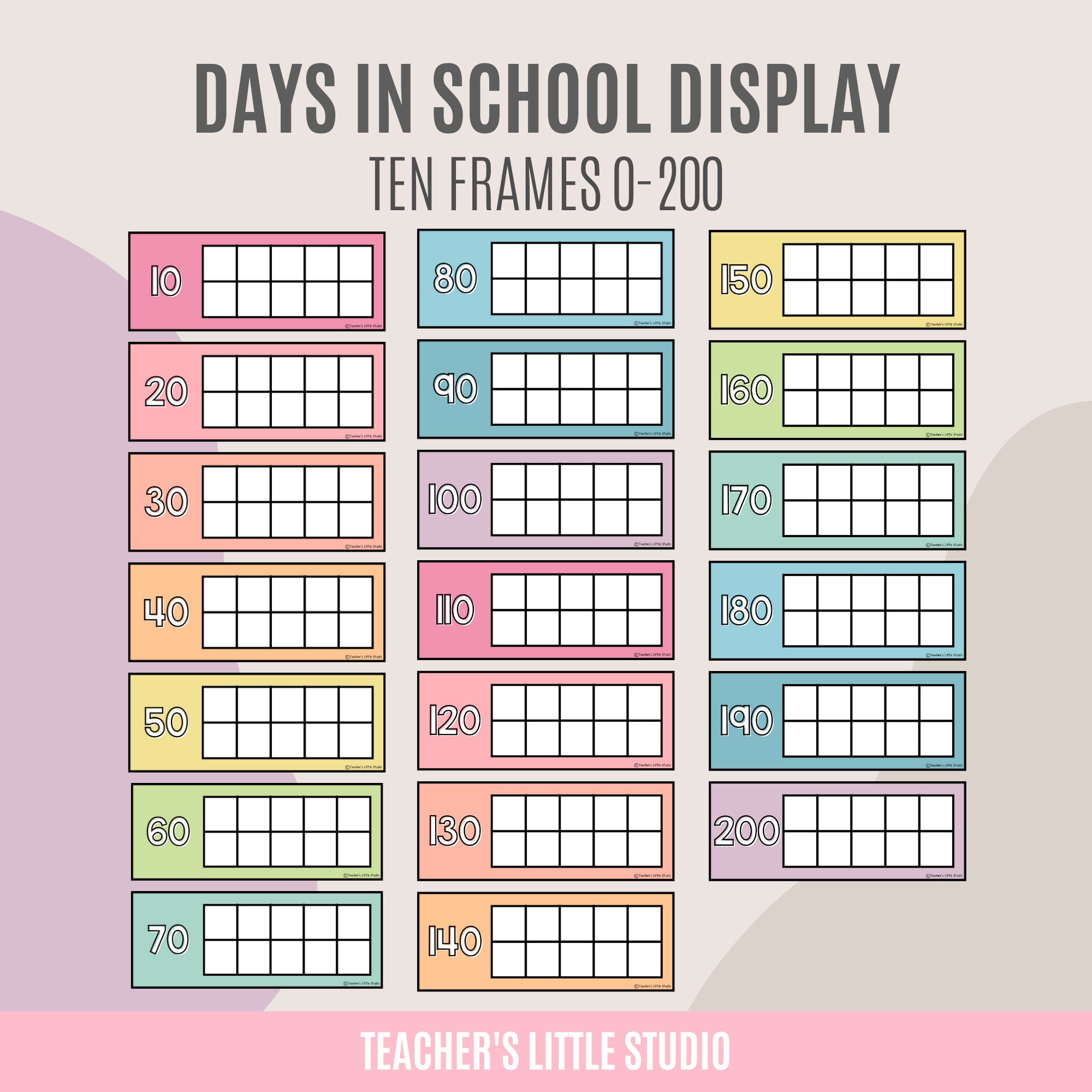 Days in School Posters | Days at School Tally | Pastel Class Decor ...