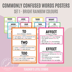 Commonly Confused Words Posters | English Grammar Posters | Bright ...