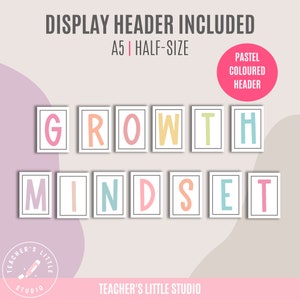 Growth Mindset Posters | Pastel Rainbow Theme | Classroom Decor ...