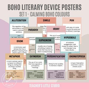 Literary Devices Posters | Figurative Language Set | English Posters ...