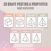 3D Shape Poster Sets With Properties | Printable Shape Posters With ...