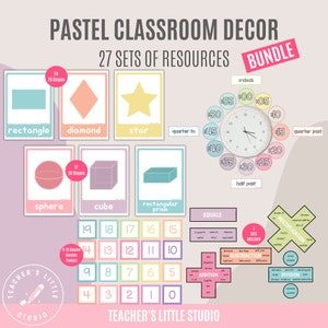 Pastel Classroom Decor BUNDLE | Calming Classroom Decor | Printable ...