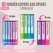 Bright Binder Covers and Spines Bright Rainbow Binder Labels Editable ...