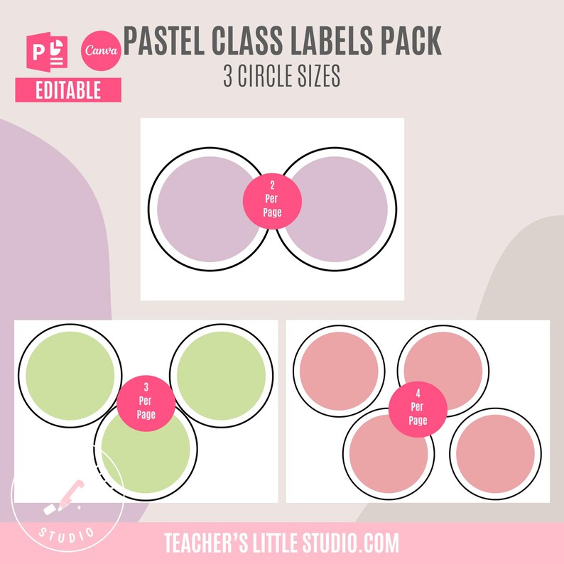 Pastel Classroom Labels | Editable in Canva and Powerpoint | Name Tags ...