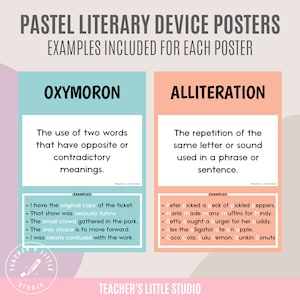 Literary Devices Posters | Figurative Language Set | English Posters ...