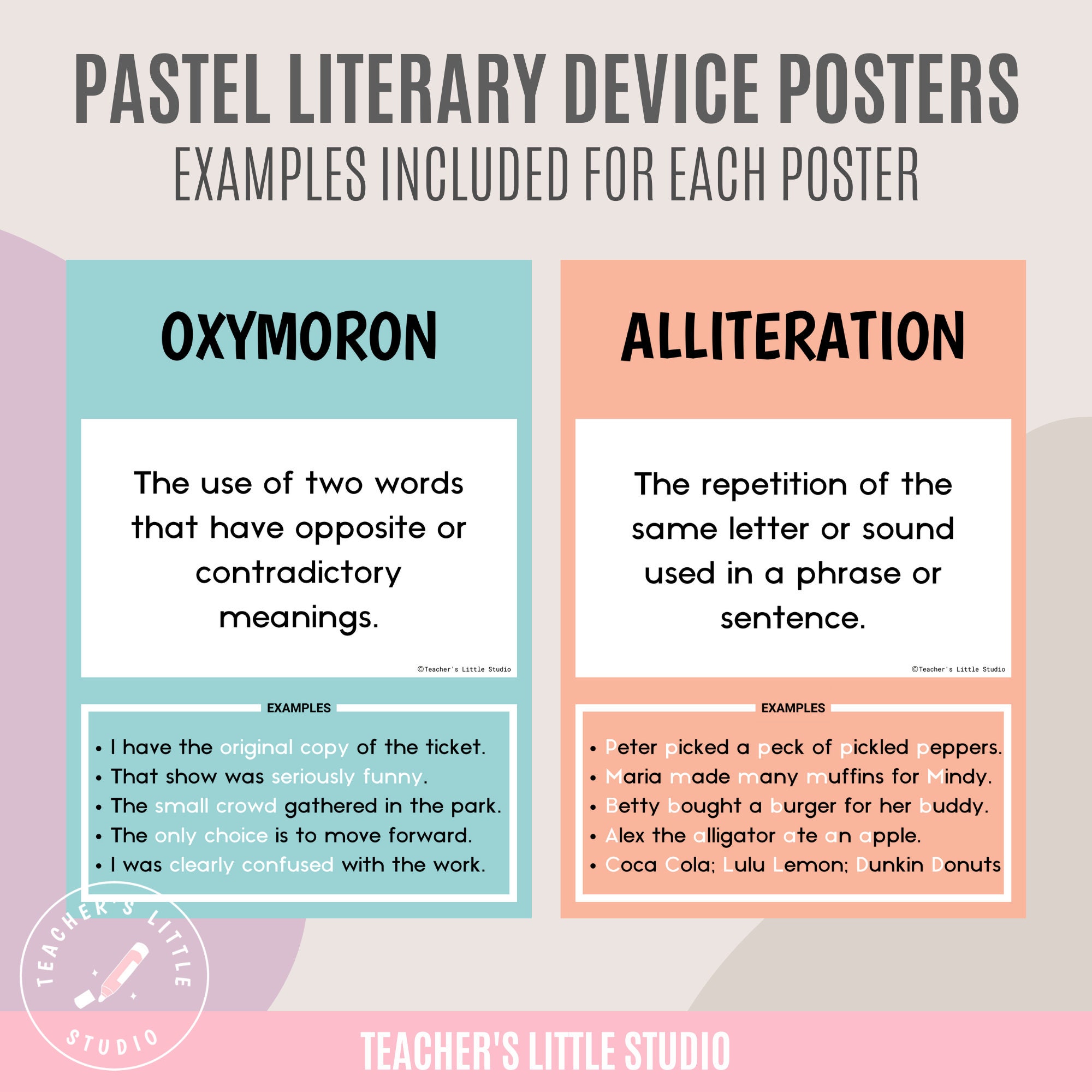 Literary Devices Posters | Figurative Language Set | English Posters ...