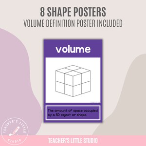 Volume Formula Posters | Set of 8 Posters | Geometry Posters | Math ...