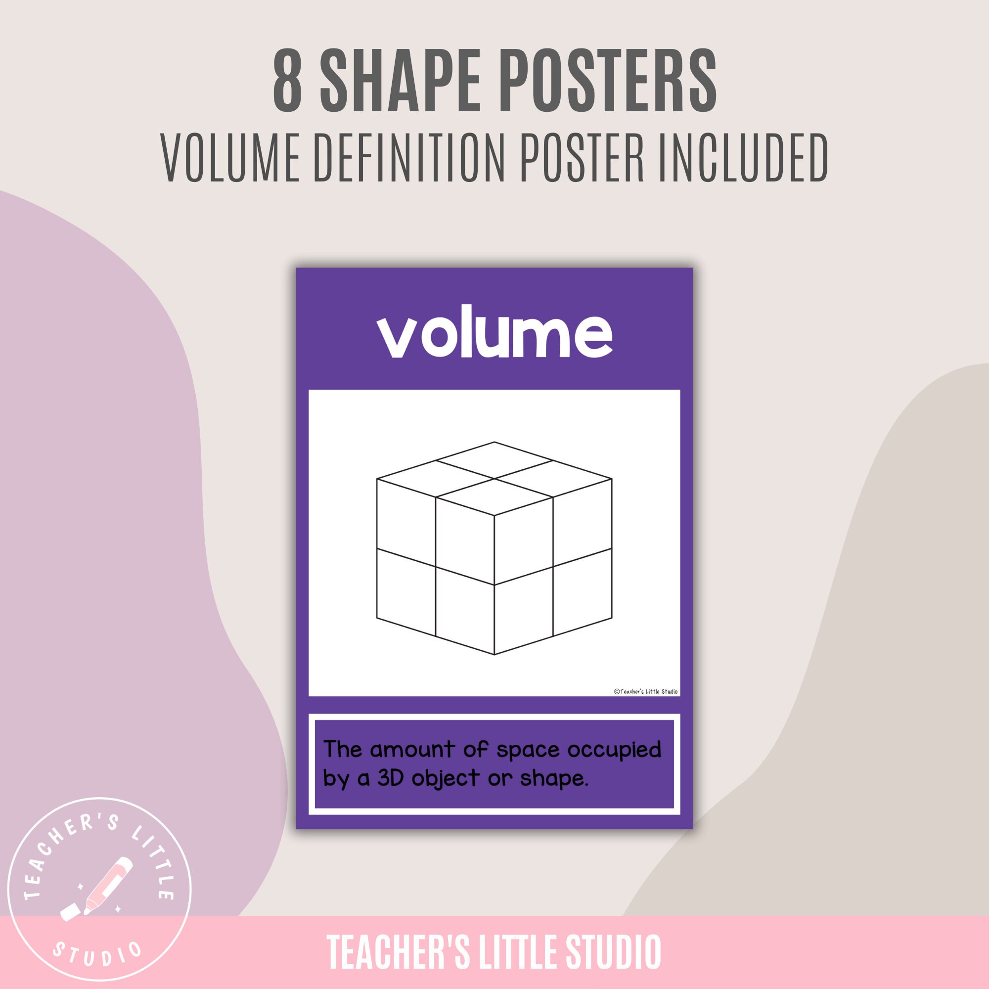Volume Formula Posters Set of 8 Posters Geometry Posters Math Resources ...