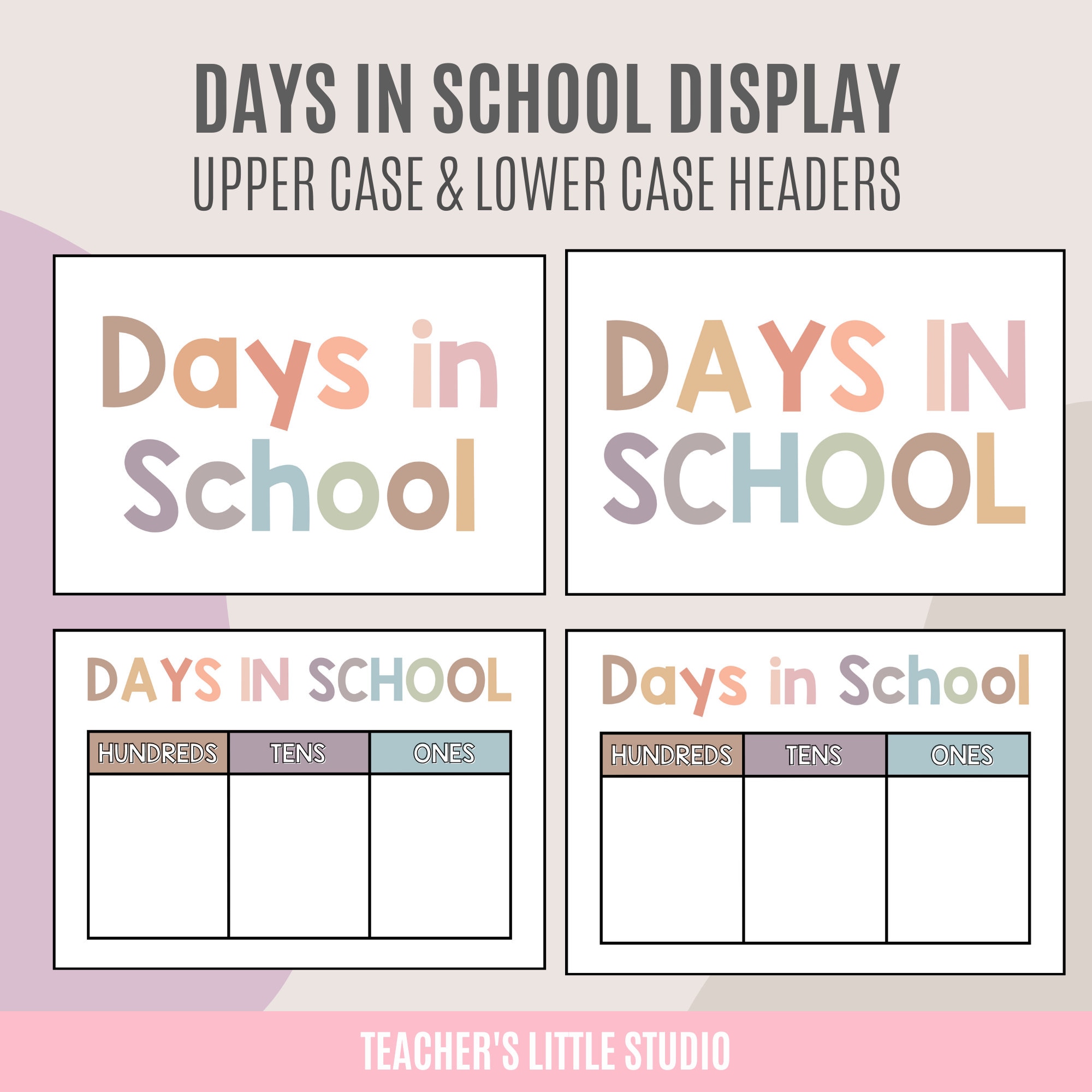 Days in School Posters Days at School Tally Boho Classroom Decor ...
