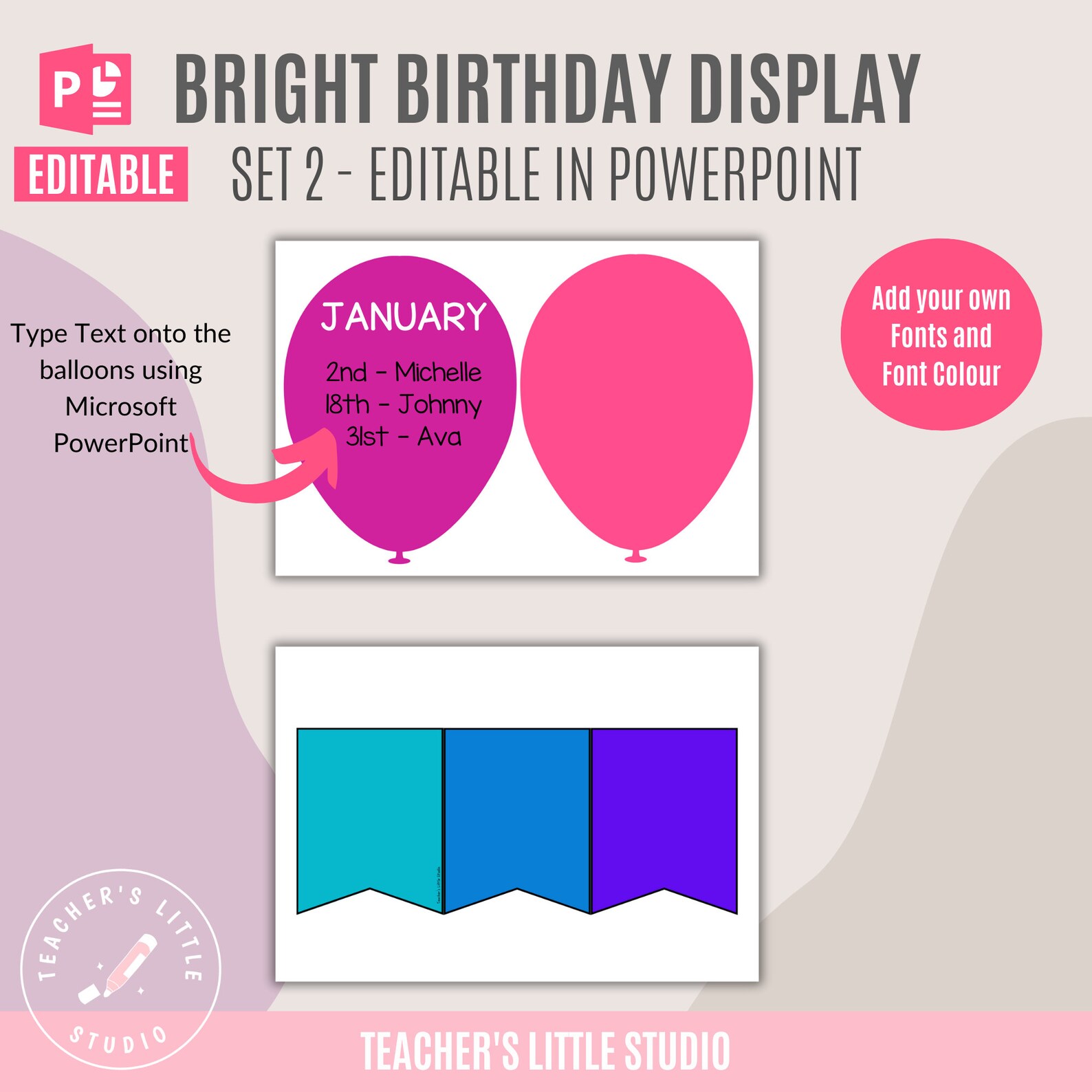 Bright Balloon Birthday Display Classroom Birthday Bulletin Board ...