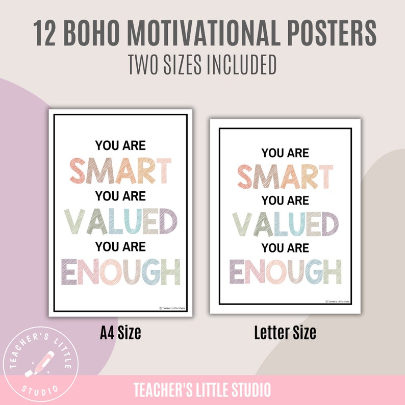 Motivational Classroom Posters Growth Mindset Posters - Etsy
