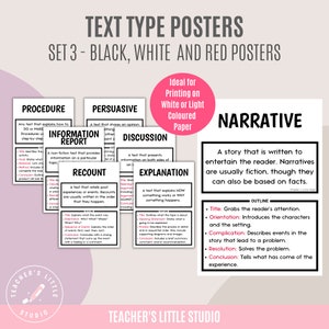 Text Type Posters English Educational Printables English Writing ...