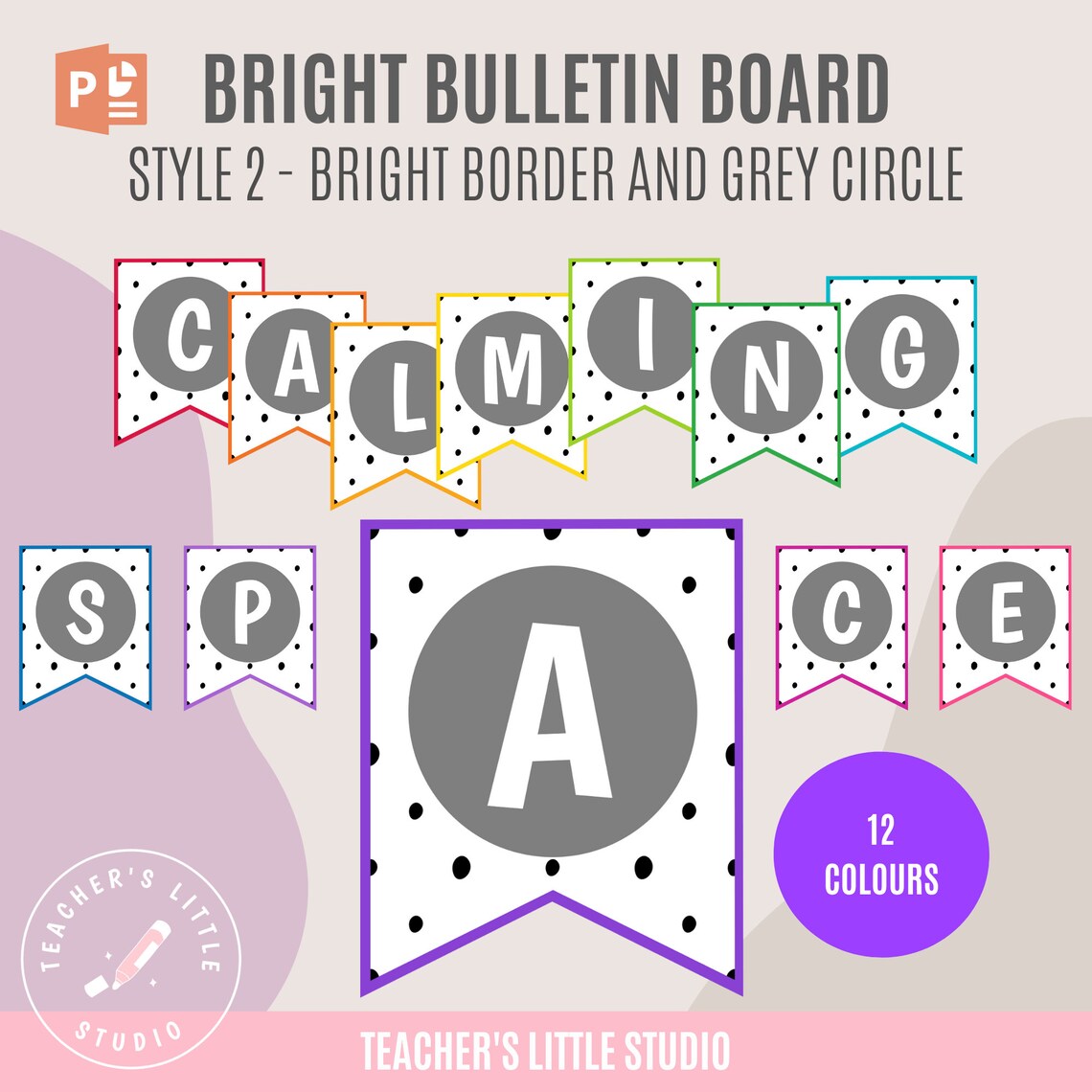 Bulletin Board Banner Bright Bunting Classroom Banner - Etsy