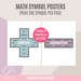 Boho Math Symbols | Math Operations Posters | Educational Wall Art ...