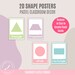 2D Shapes Poster Set | Pastel Classroom Decor | Printable Shape Posters ...