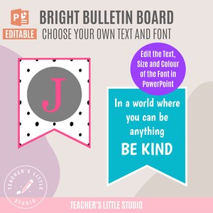 Bulletin Board Banner | Bright Bunting Classroom Banner | Bright Dotty ...