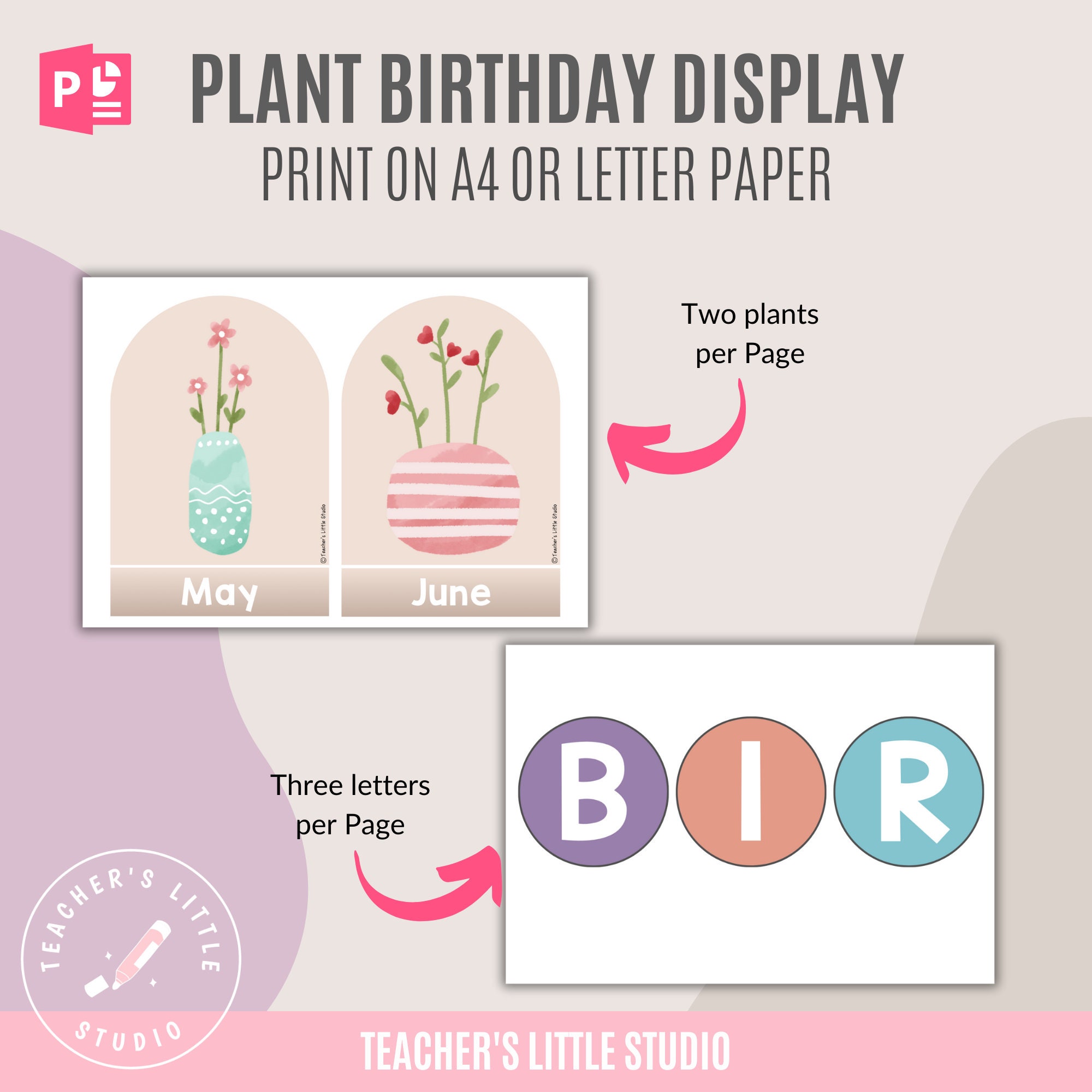 Watercolour Plant Birthday Display Classroom Birthday Bulletin Board ...