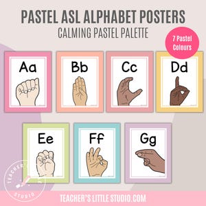 ASL Alphabet Posters | Printable Classroom Alphabet | Editable in Canva ...