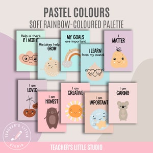 Printable Affirmation Cards for Kids | Pastel Motivational Cards ...