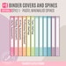 Pastel Binder Covers and Spines Pastel Rainbow Binder Labels Editable ...