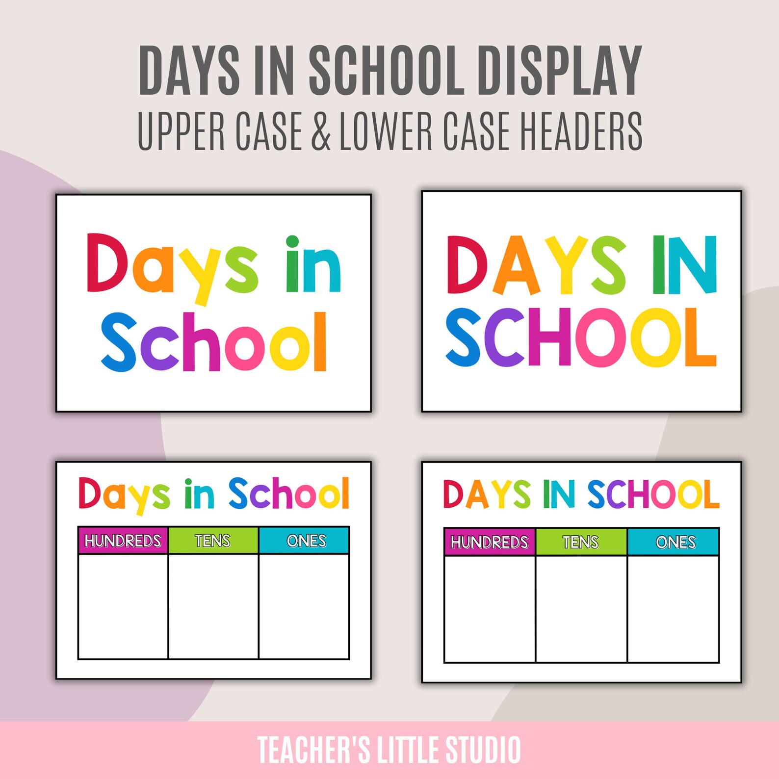 Days in School Posters | Days at School Tally | Bright Class Decor ...