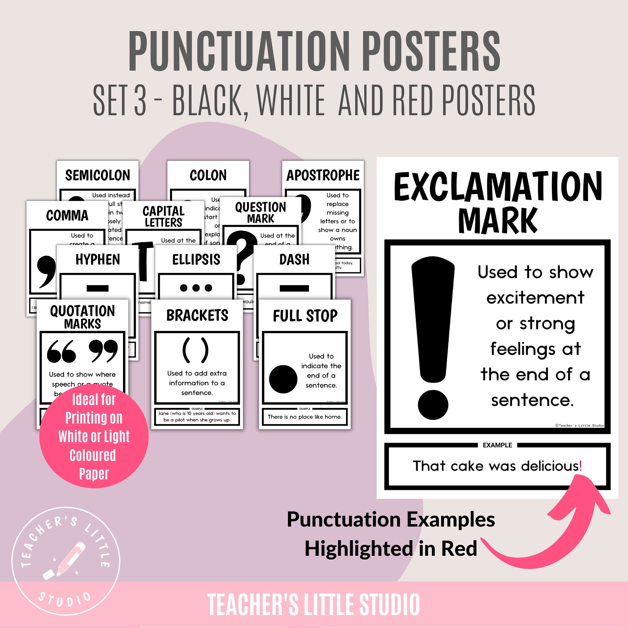 Boho Punctuation Posters Educational Posters English - Etsy