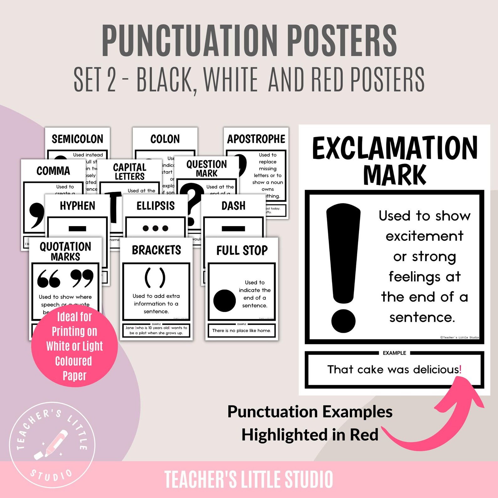 Boho Punctuation Posters | Educational Posters | English Posters ...