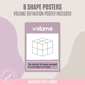 Volume Formula Posters | Set of 8 Posters | Geometry Posters | Math ...
