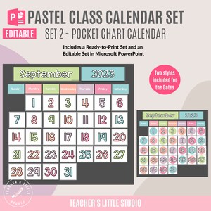 Classroom Calendar Set and Weather Display | Editable Calendar Template ...