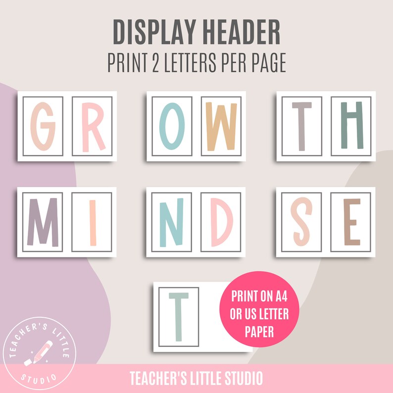 Growth Mindset Posters Boho Rainbow Theme Classroom Decor - Etsy