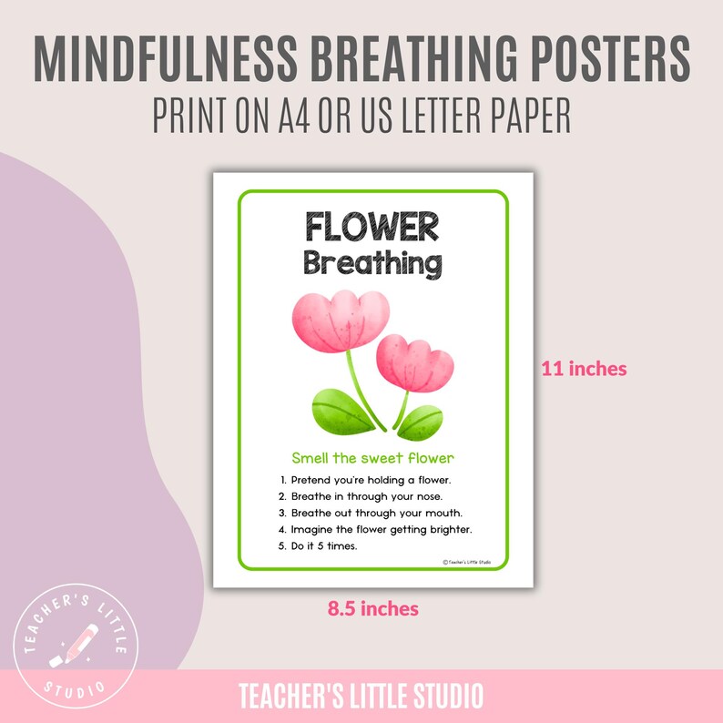 Mindfulness Breathing Posters for Kids | 20 Fun Calm Down Activities ...
