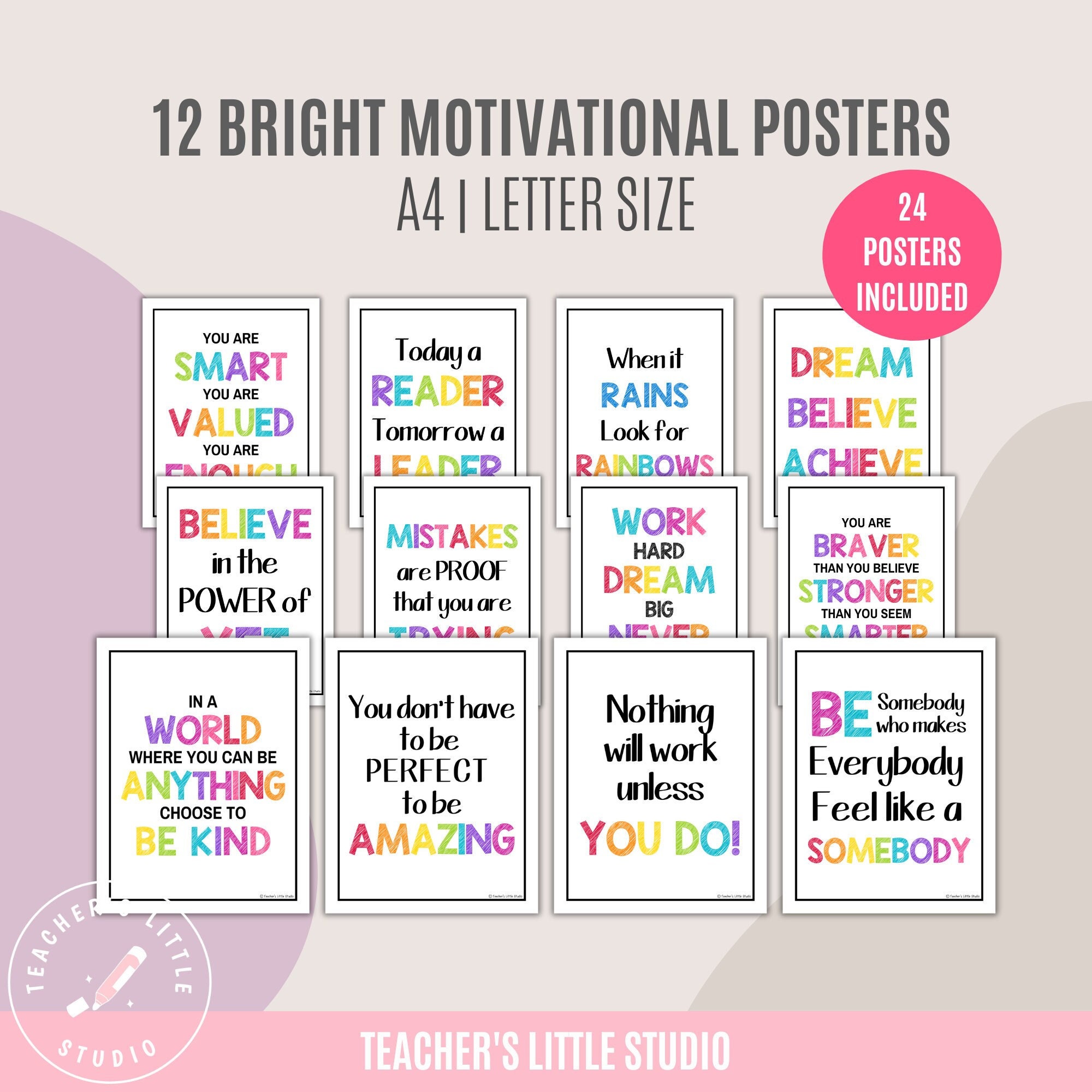 Motivational Classroom Posters | Growth Mindset Posters | Inspirational ...