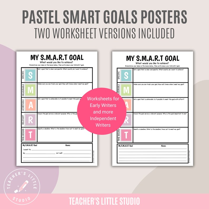 SMART Goals Posters S.M.A.R.T Goal Setting SMART Goal - Etsy