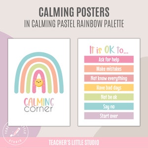 6 Calming Posters | Educational Printables | Calming Corner Set ...