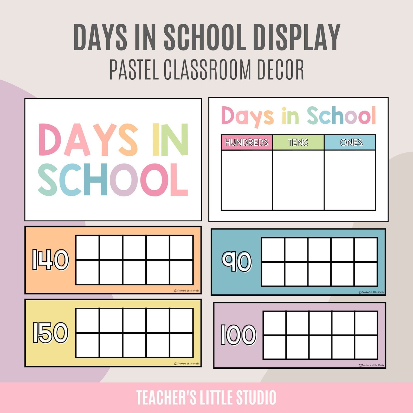 Days in School Posters | Days at School Tally | Pastel Class Decor ...