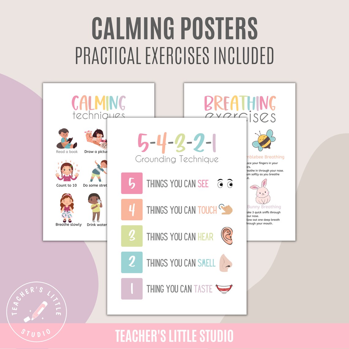 6 Calming Posters Educational Printables Calming Corner - Etsy