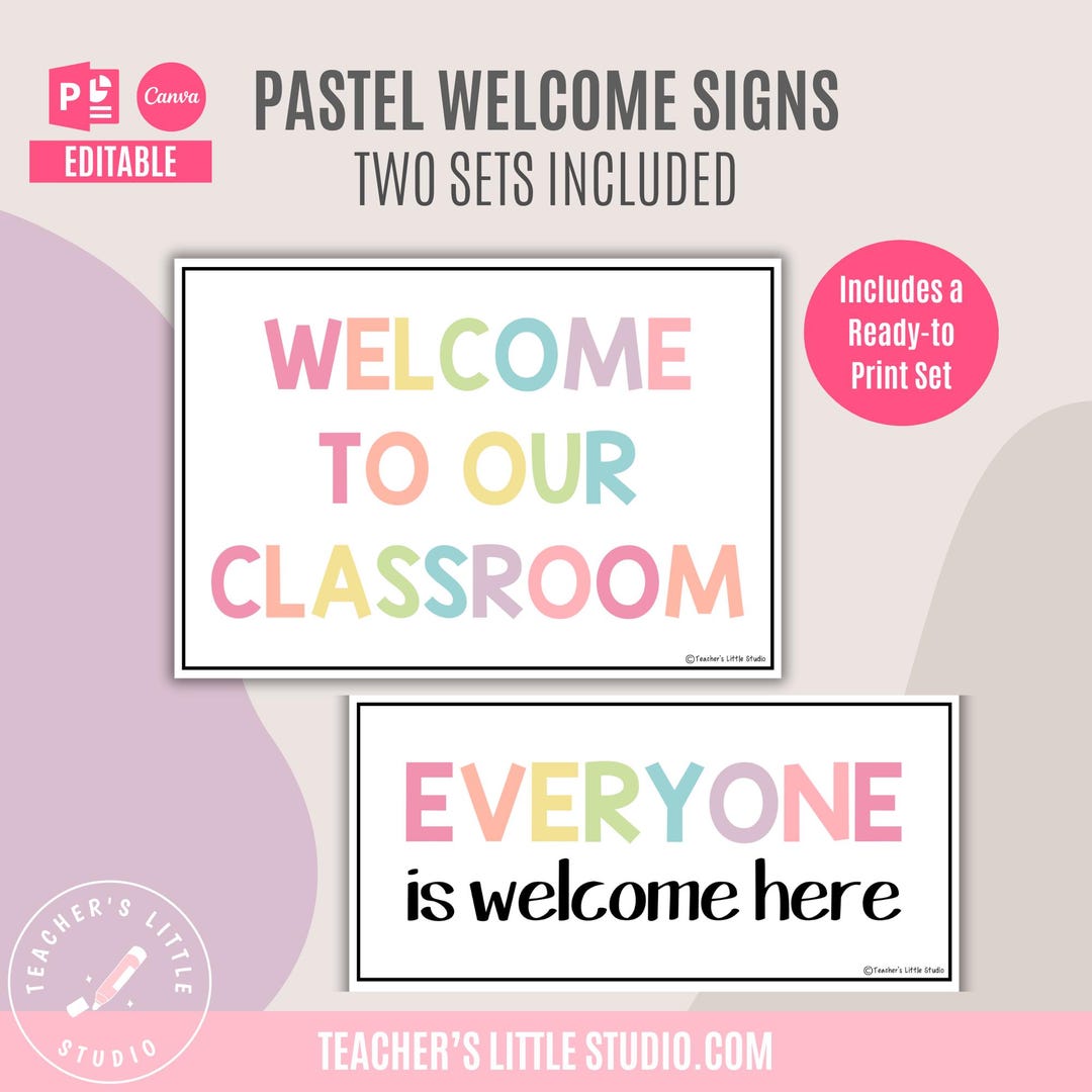Welcome Classroom Sign | Welcome Class Poster | Custom Welcome Sign ...
