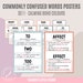 Commonly Confused Words Poster Set | English Grammar Posters | Boho ...