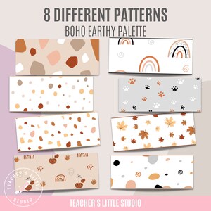 Editable Classroom Labels | Canva Template | Boho Classroom | Rectangle ...